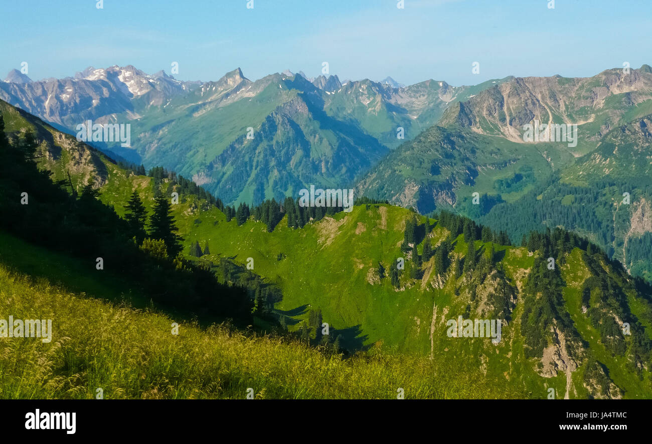 mountains, alps, summit, sight, view, outlook, perspective, vista ...
