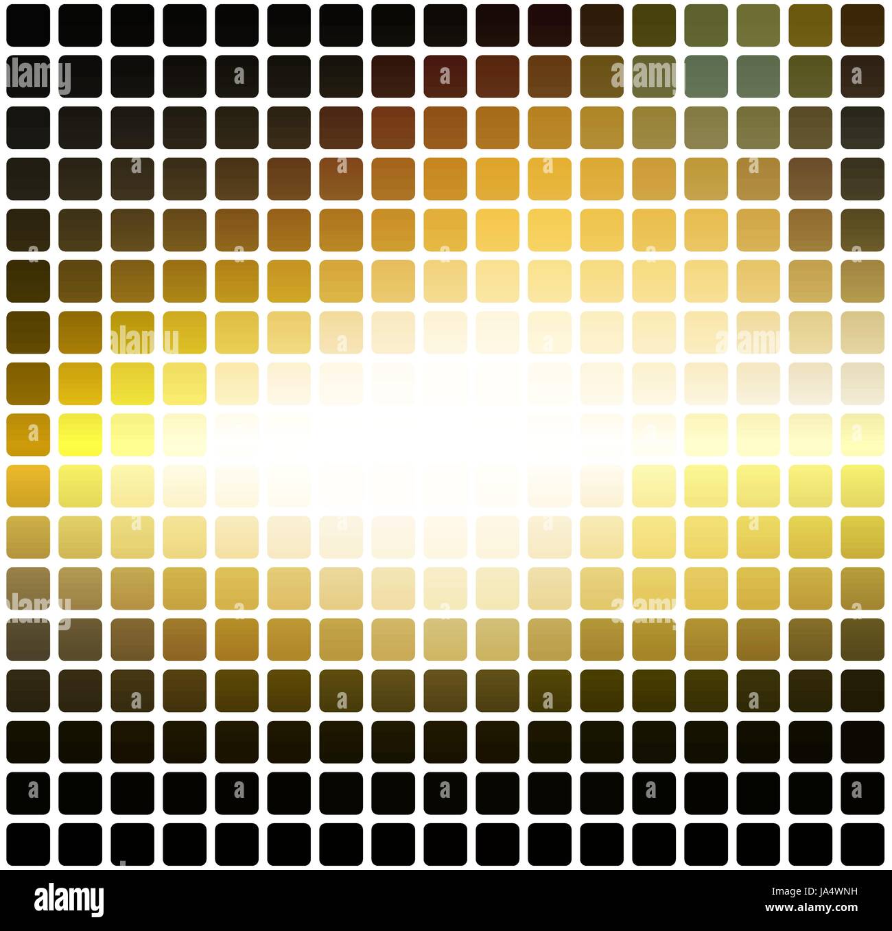 Black yellow white vector abstract rounded corners tiles mosaic over ...