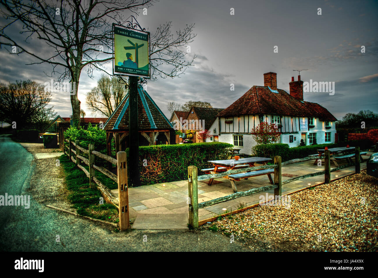 The Three Chimneys Inn, Sissinghurst, Kent Stock Photo - Alamy