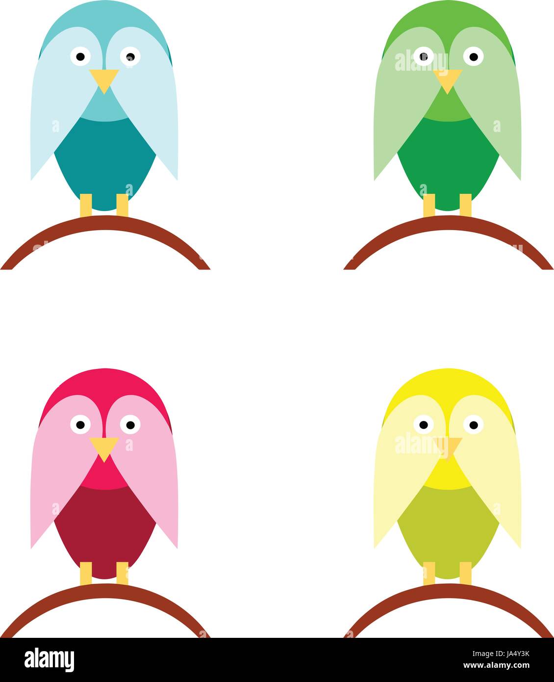 bird cartoon vector set in multiple colors Stock Vector Image & Art - Alamy