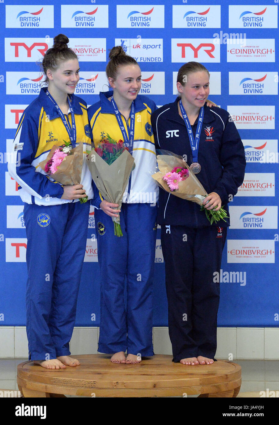 (left to right), Silver medalist Ruby Bower, Gold medalist Lois Toulson ...