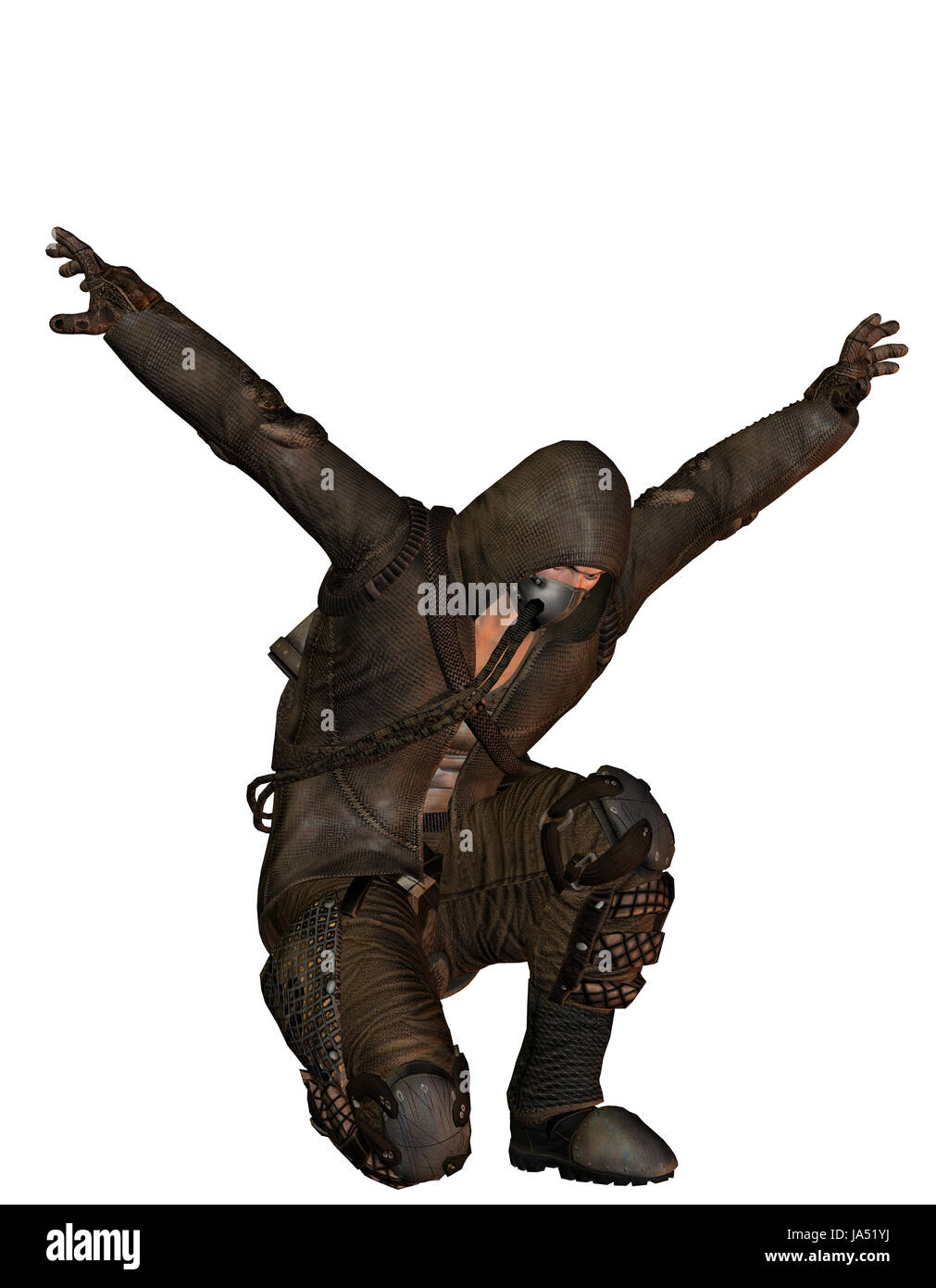 isolated, fantasy, uniform, illustration, end time, man, boot, isolated ...