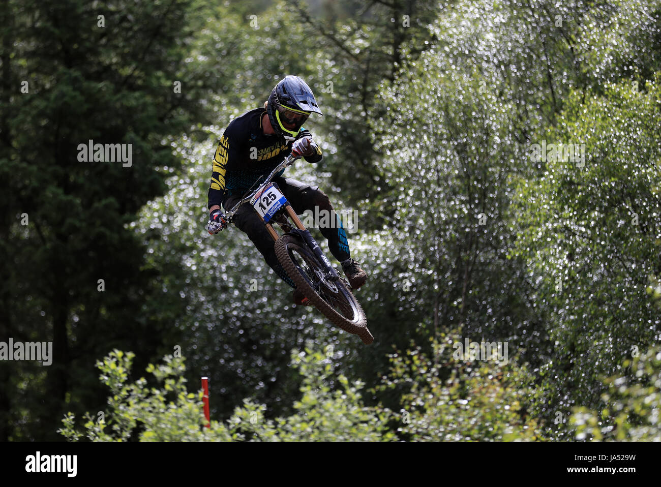 Luca Cometti during day two of the 2017 UCI Mountain Bike World Cup at ...