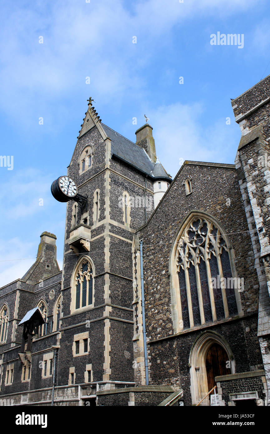 town hall, england, britain, tower, historical, stone, clock, town hall ...