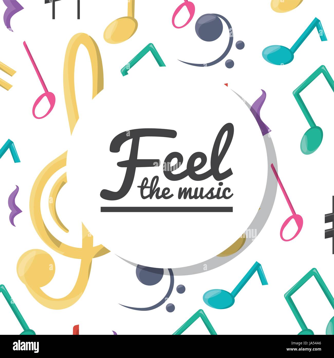 colorful musical notes concept music Stock Vector Image & Art - Alamy