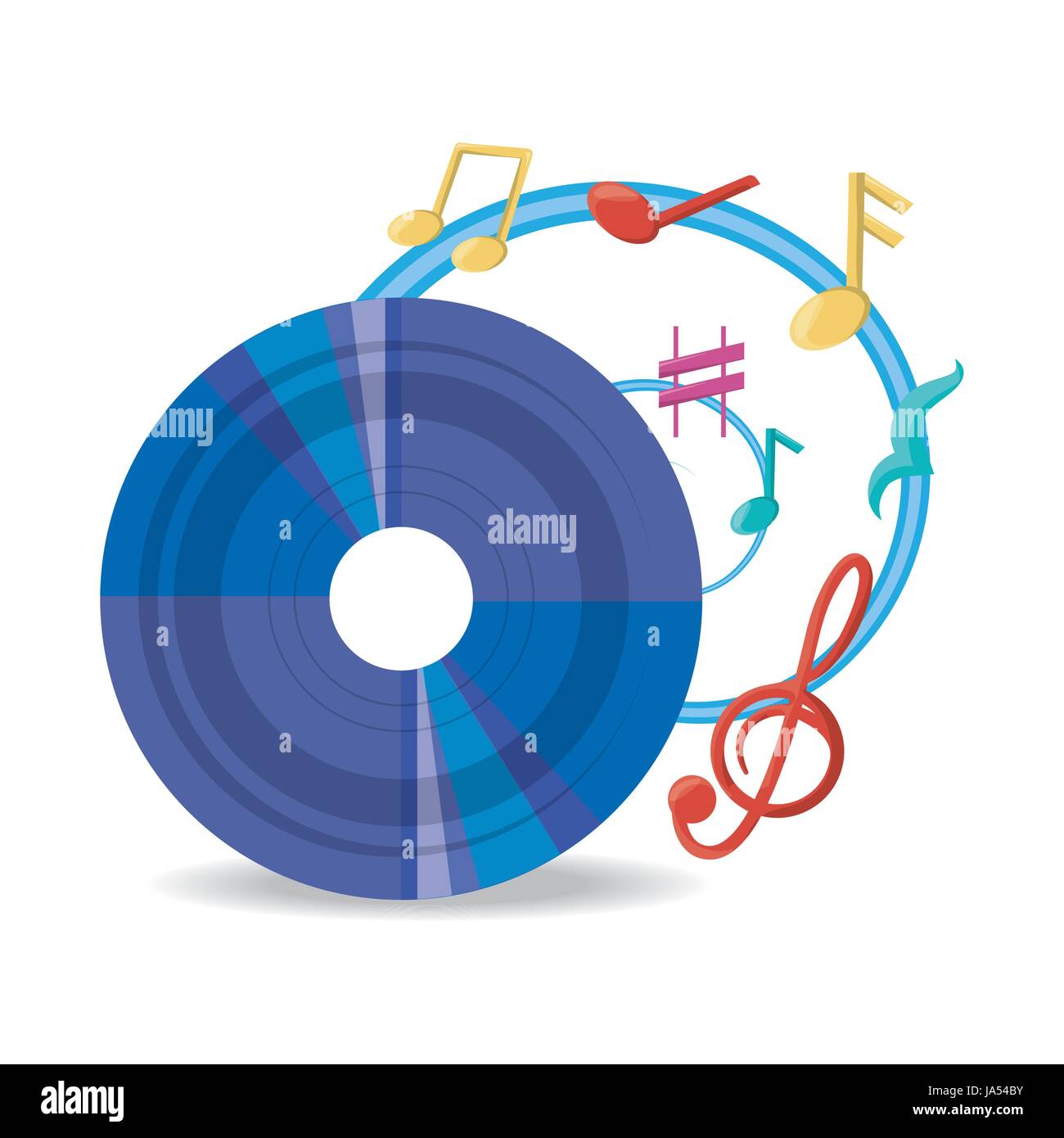 vinyl record with musical notes Stock Vector Image & Art - Alamy
