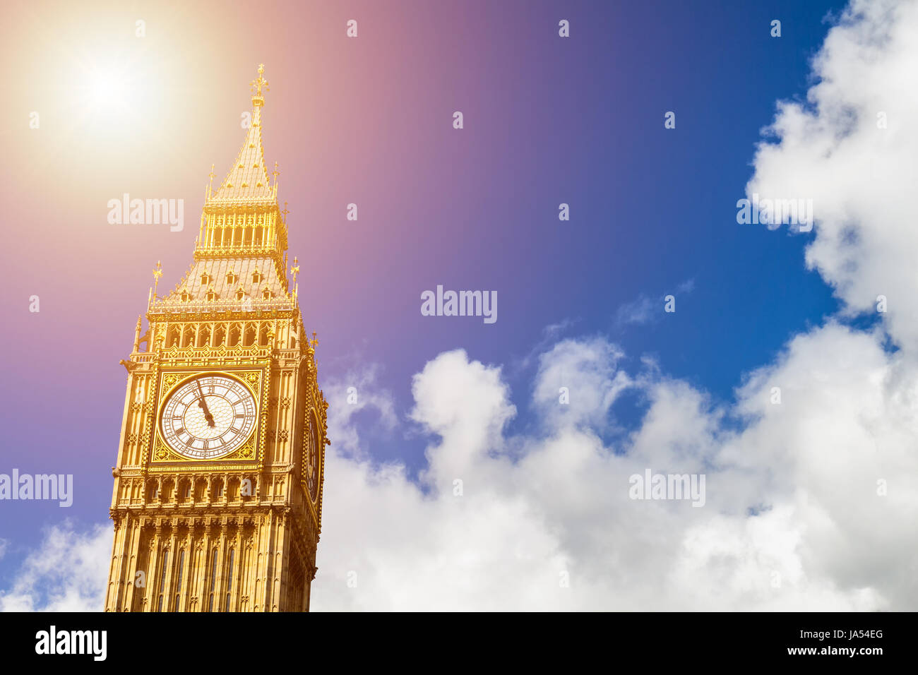 Big Ben, London, UK. A view of the popular London landmark, the clock ...