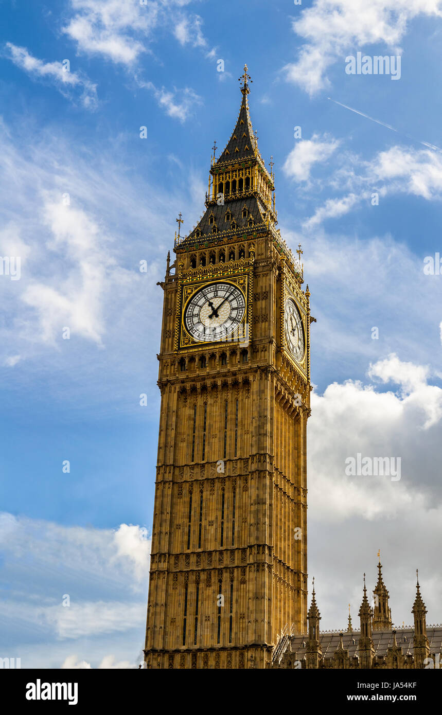 Big Ben, London, UK. A view of the popular London landmark, the clock ...