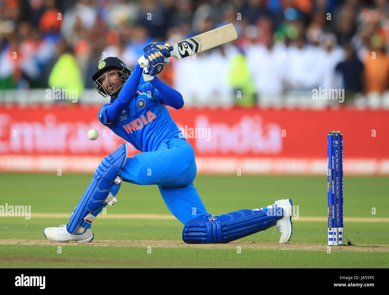 Indias Hardik Pandya During The Icc Champions Trophy Group B Match At