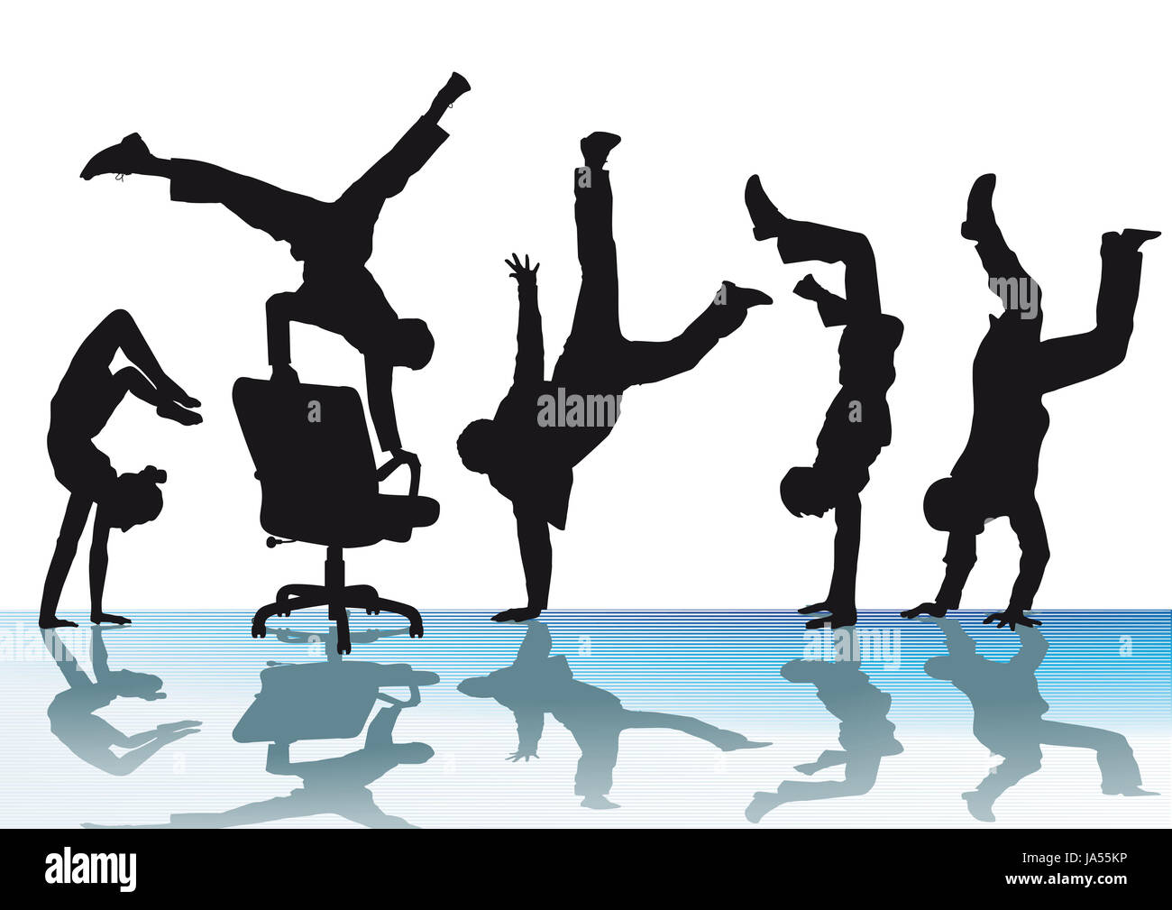 Office worker handstand hi-res stock photography and images - Alamy