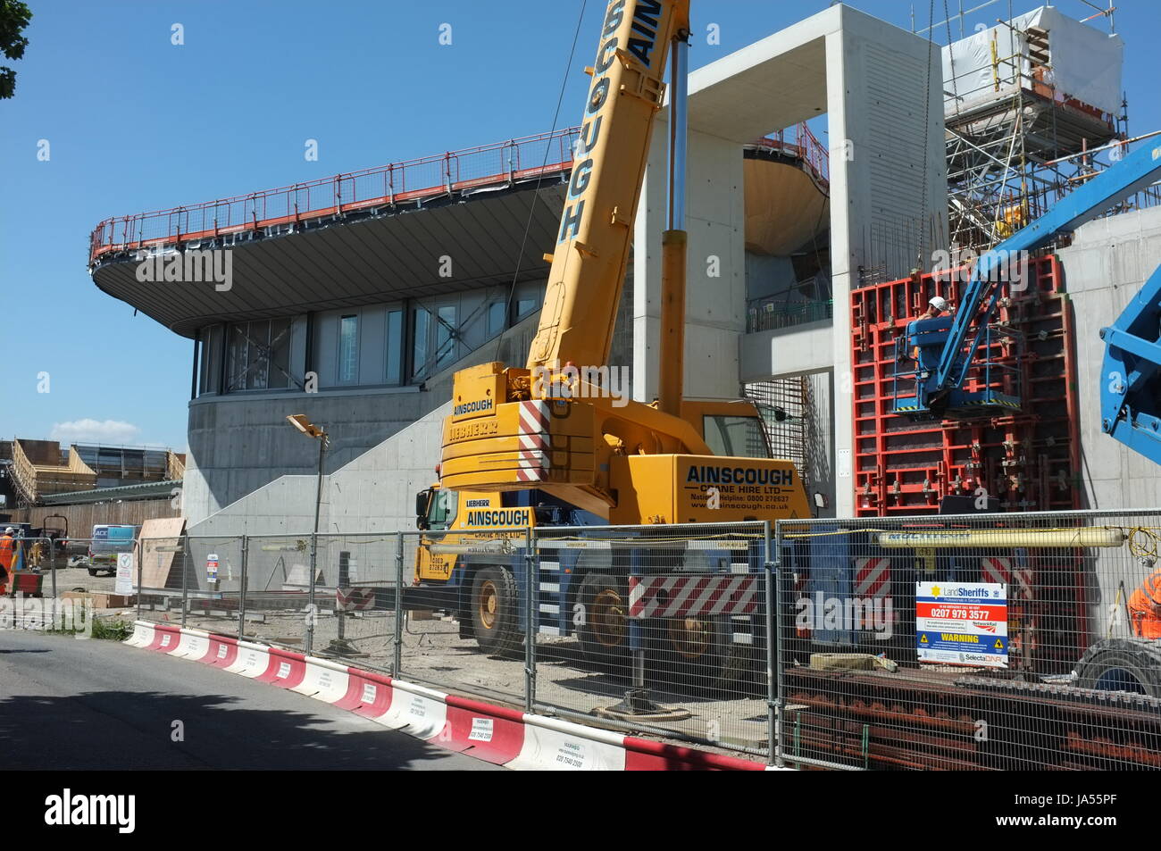 Elizabeth line (Crossrail) construction work underway at Abbey Wood ...