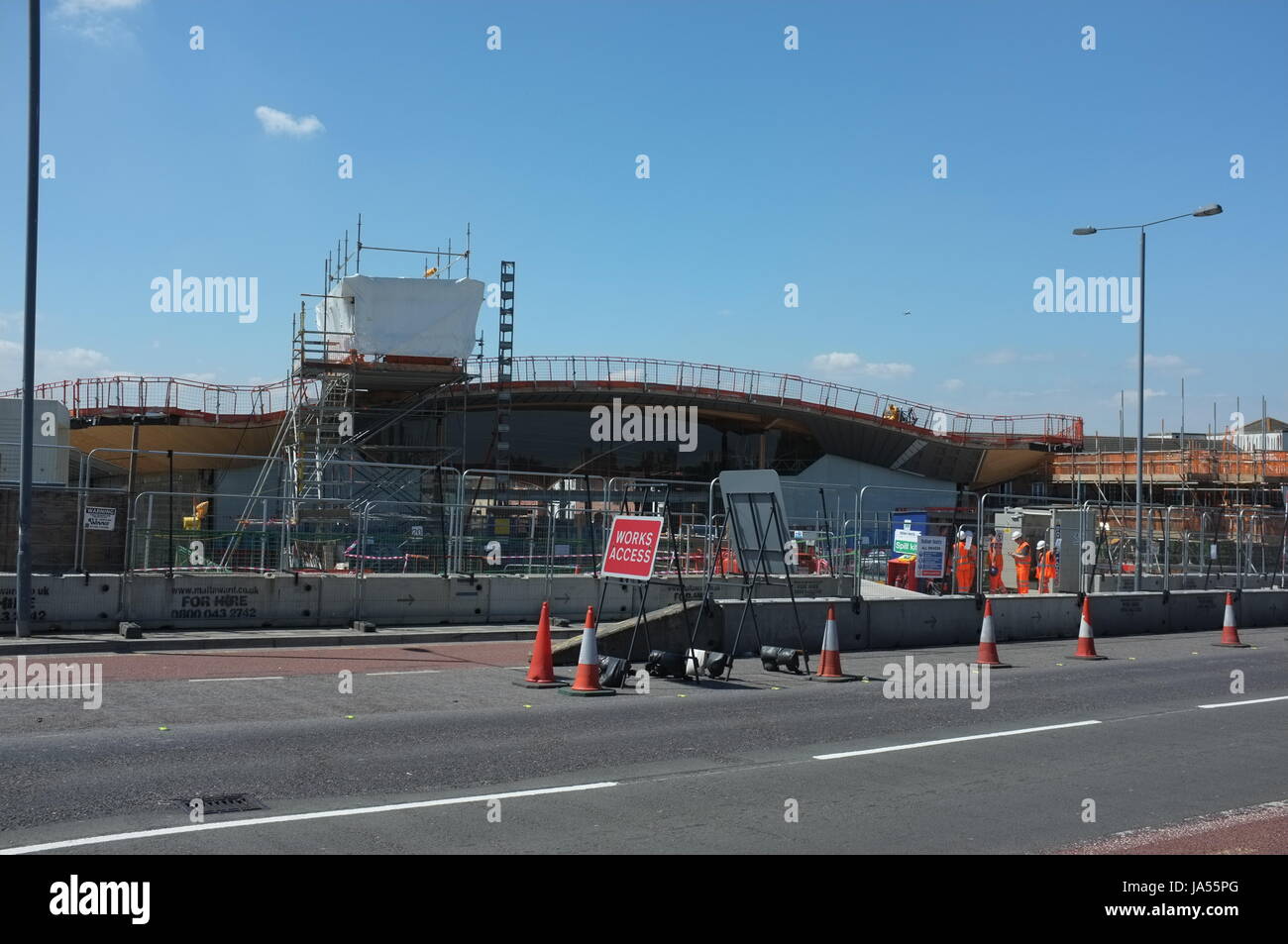 Elizabeth line (Crossrail) construction work underway at Abbey Wood ...