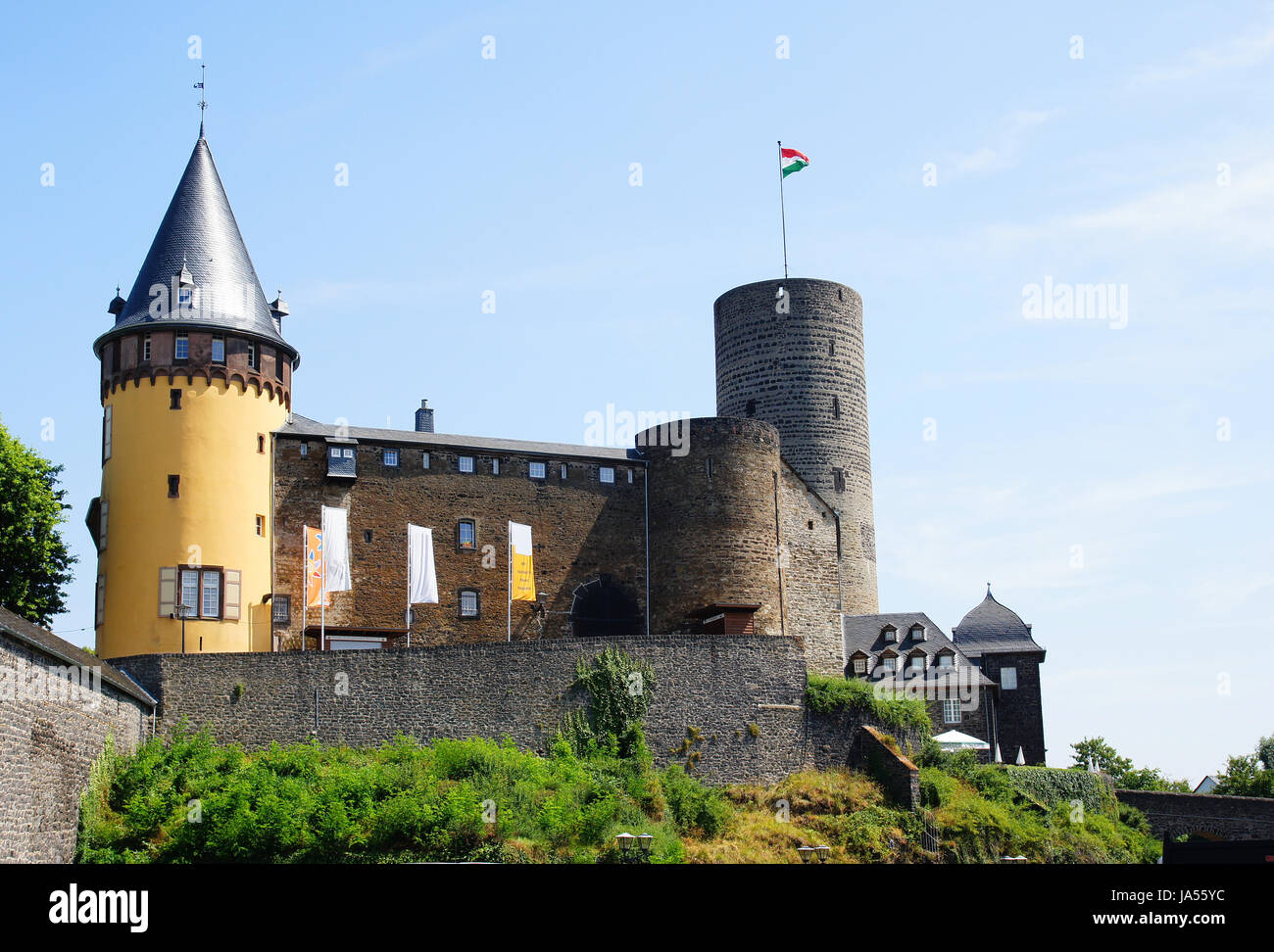 tower, fortress, city wall, germany, german federal republic, chateau ...