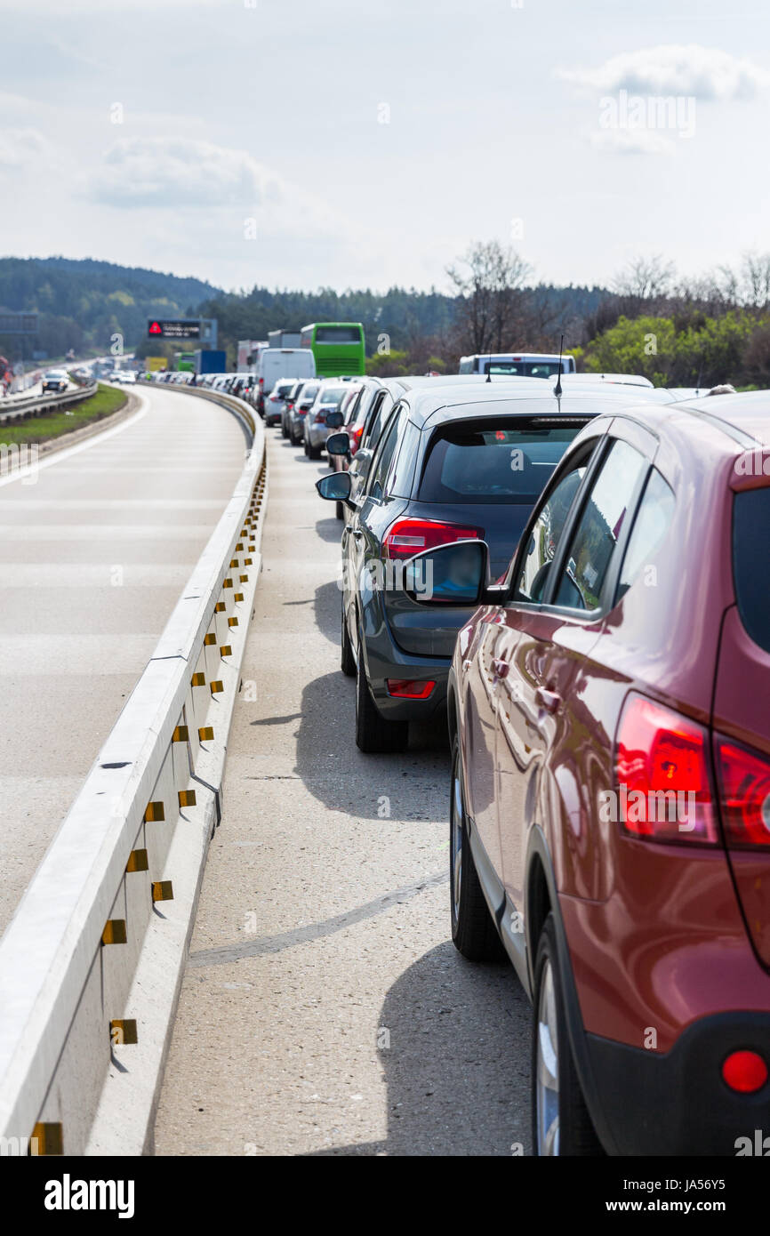 Cars in a traffic jam Stock Photo - Alamy