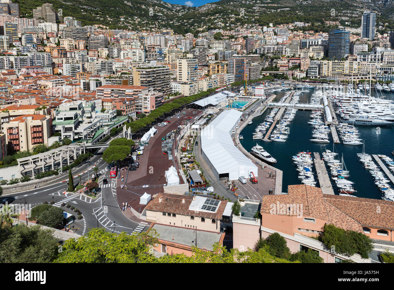 The Monaco Skyline and racetrack Stock Photo - Alamy