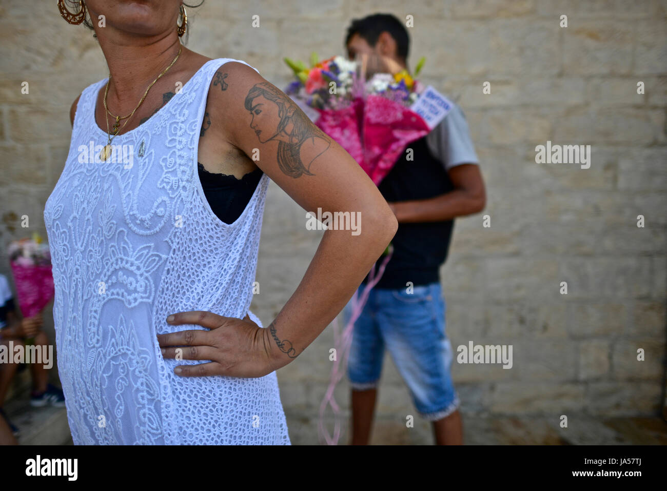 Before the procession of Patron saint of the Gypsies Sara to the sea ...