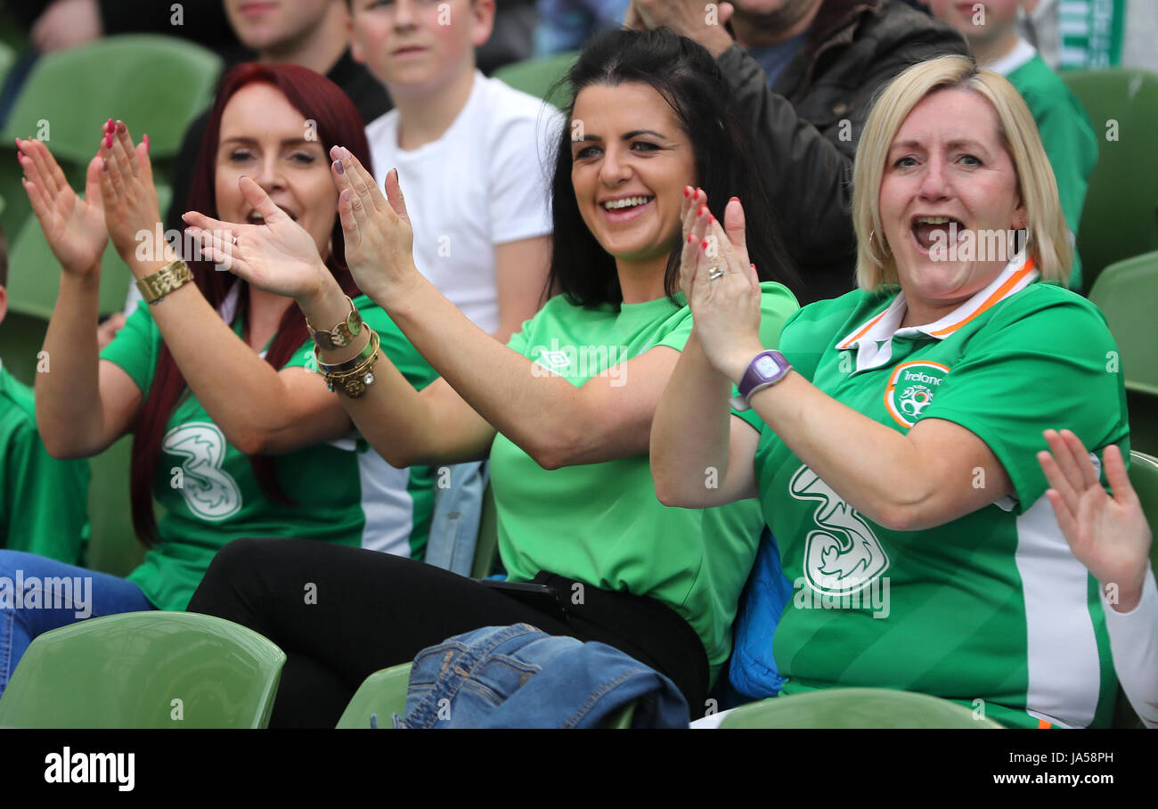 Republic of Ireland fans before the international friendly at The Aviva ...