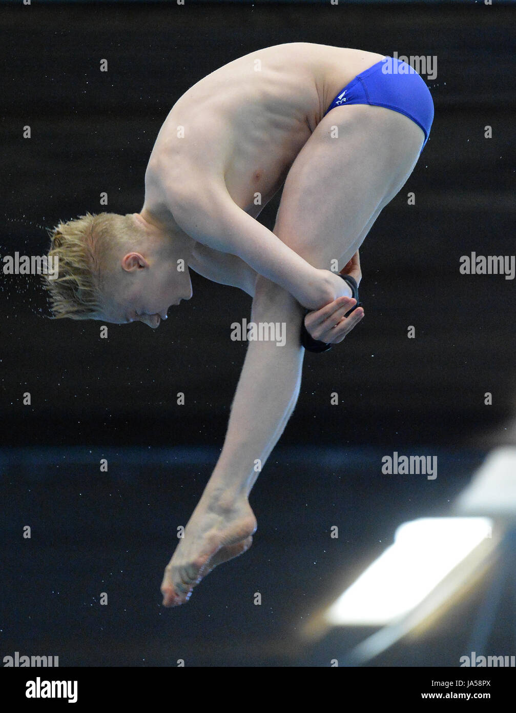 Lucas Thomson competing in the mens 10m platform final during the ...