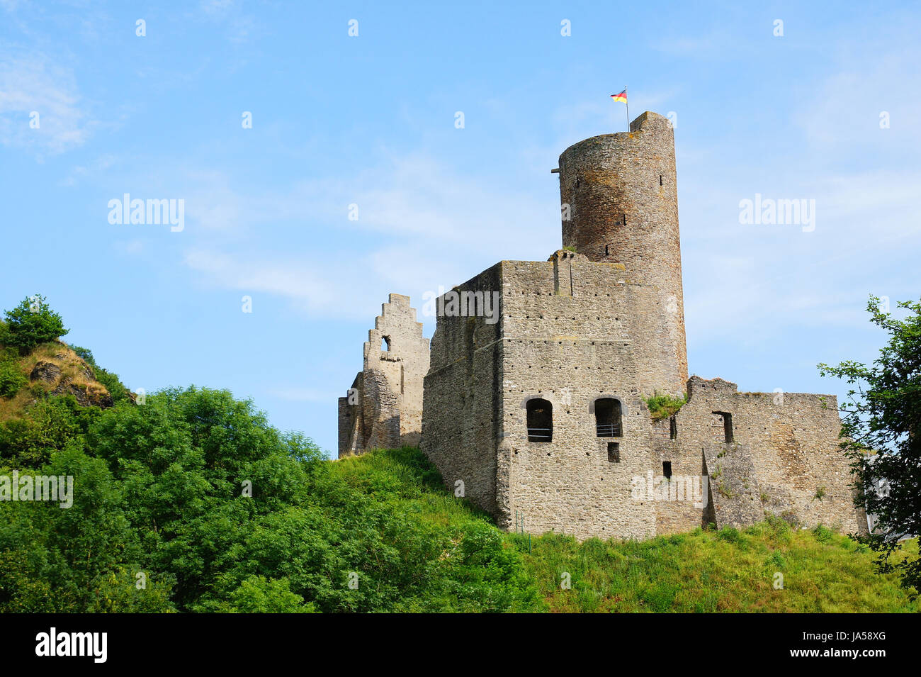 tower, ruin, fortress, germany, german federal republic, chateau ...