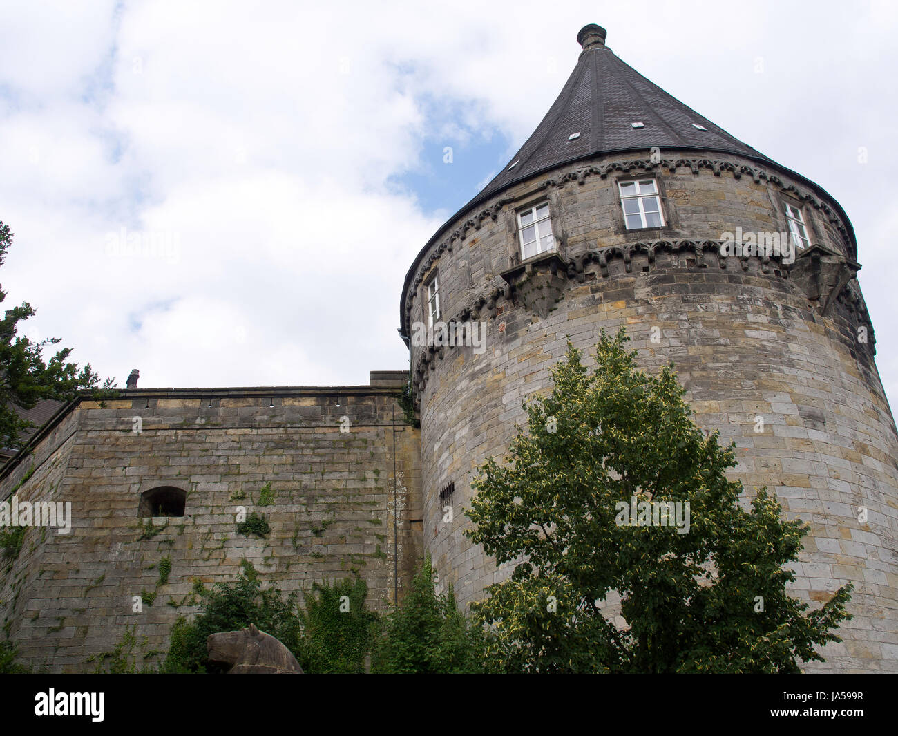 wall, chateau, castle, tower, stone, wall, towers, lower saxony, county ...