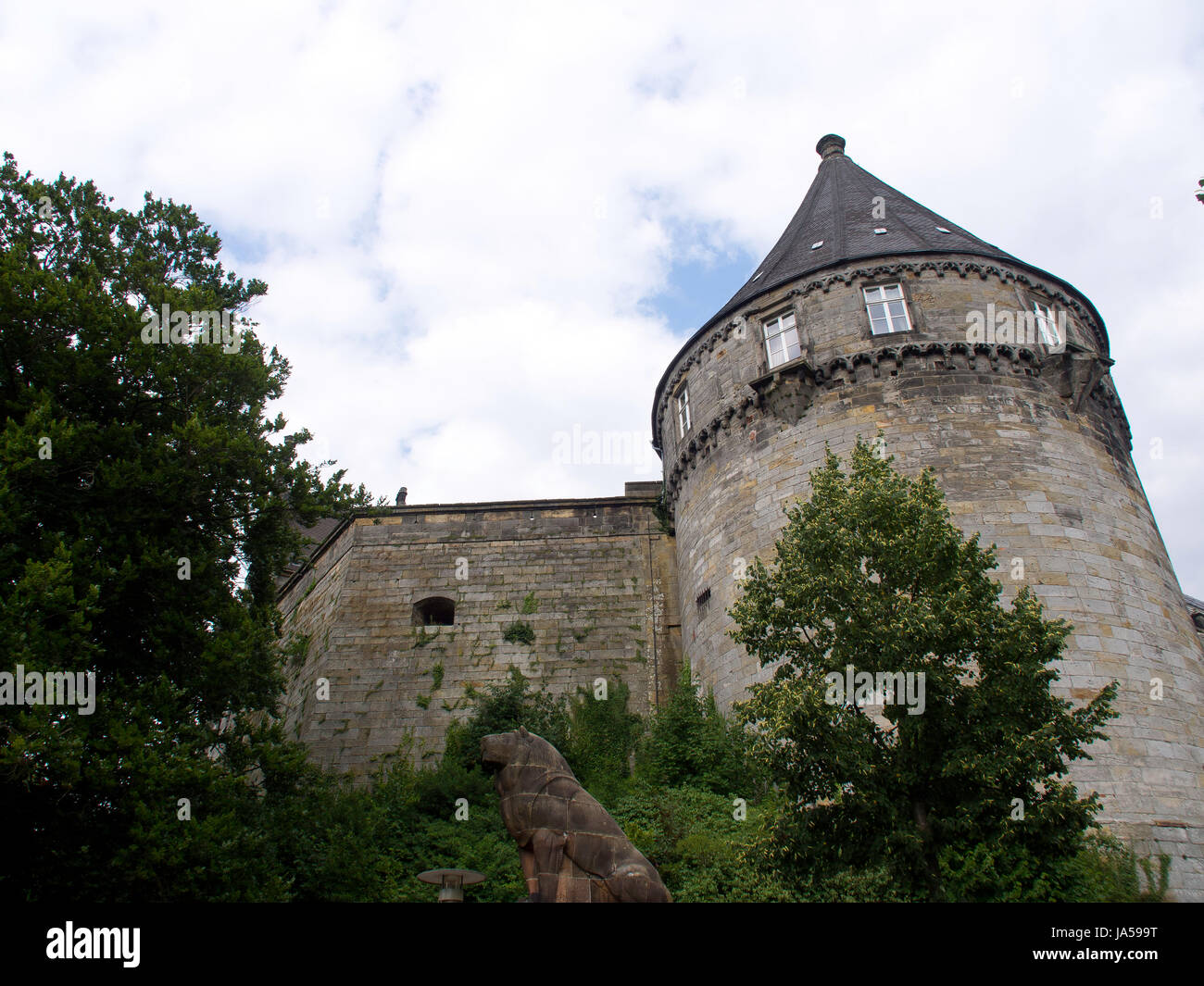 wall, chateau, castle, tower, stone, wall, towers, lower saxony, county ...