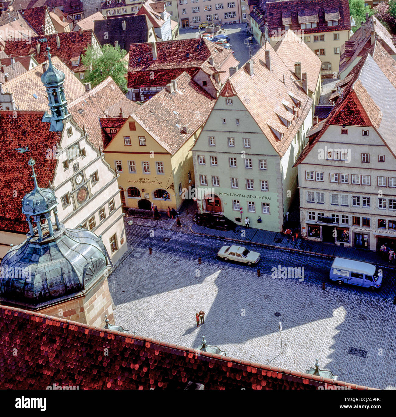 Main Square in Rothenburg, Germany Stock Photo - Alamy