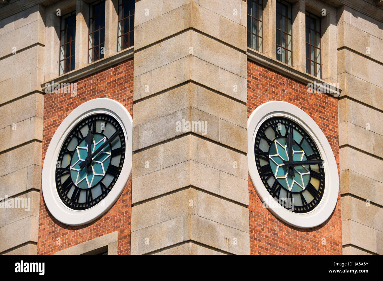 Square close up view of the iconic clock tower in Tsim Sha Tsui, Hong ...