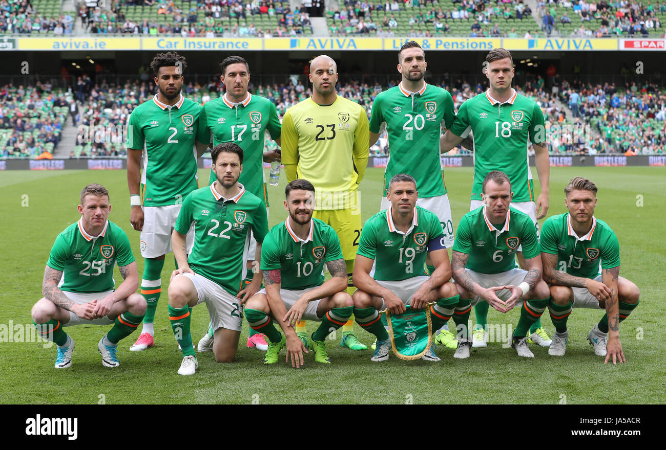 The Republic of Ireland team group before the international friendly at ...