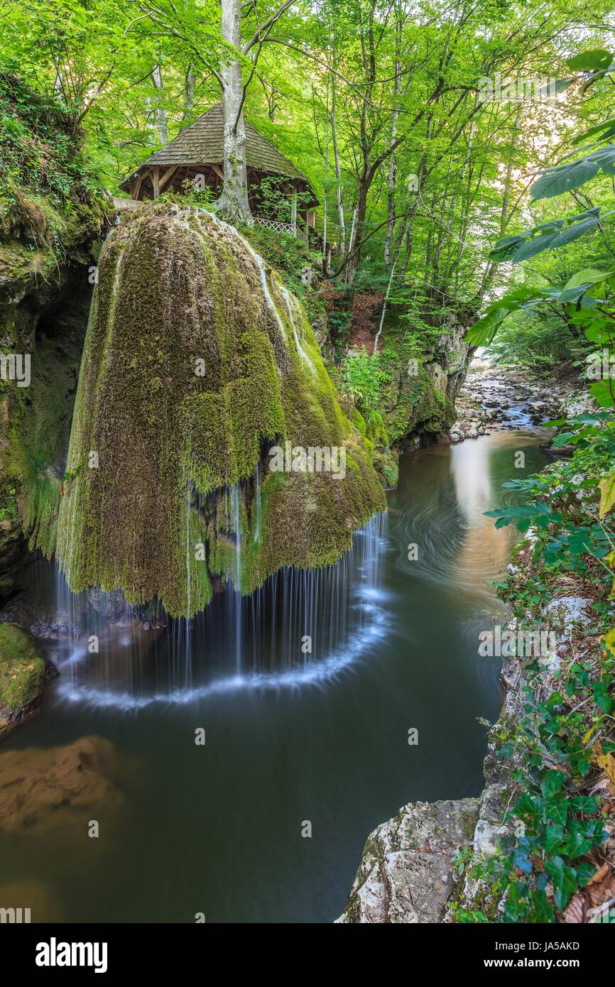 travel, waterfall, spring, romania, landscape, scenery, countryside ...