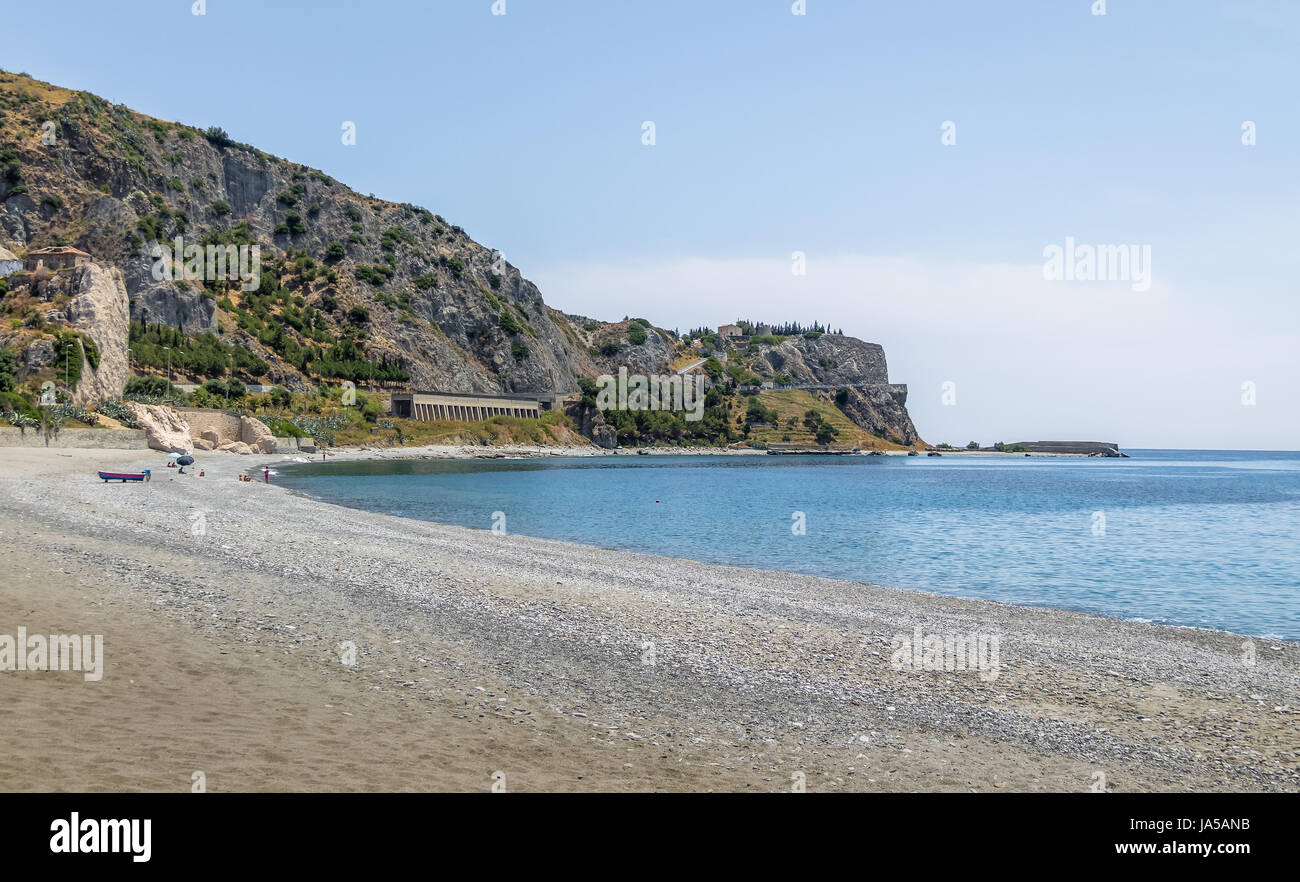 Mediterranean beach of Ionian Sea - Bova Marina, Calabria, Italy Stock ...
