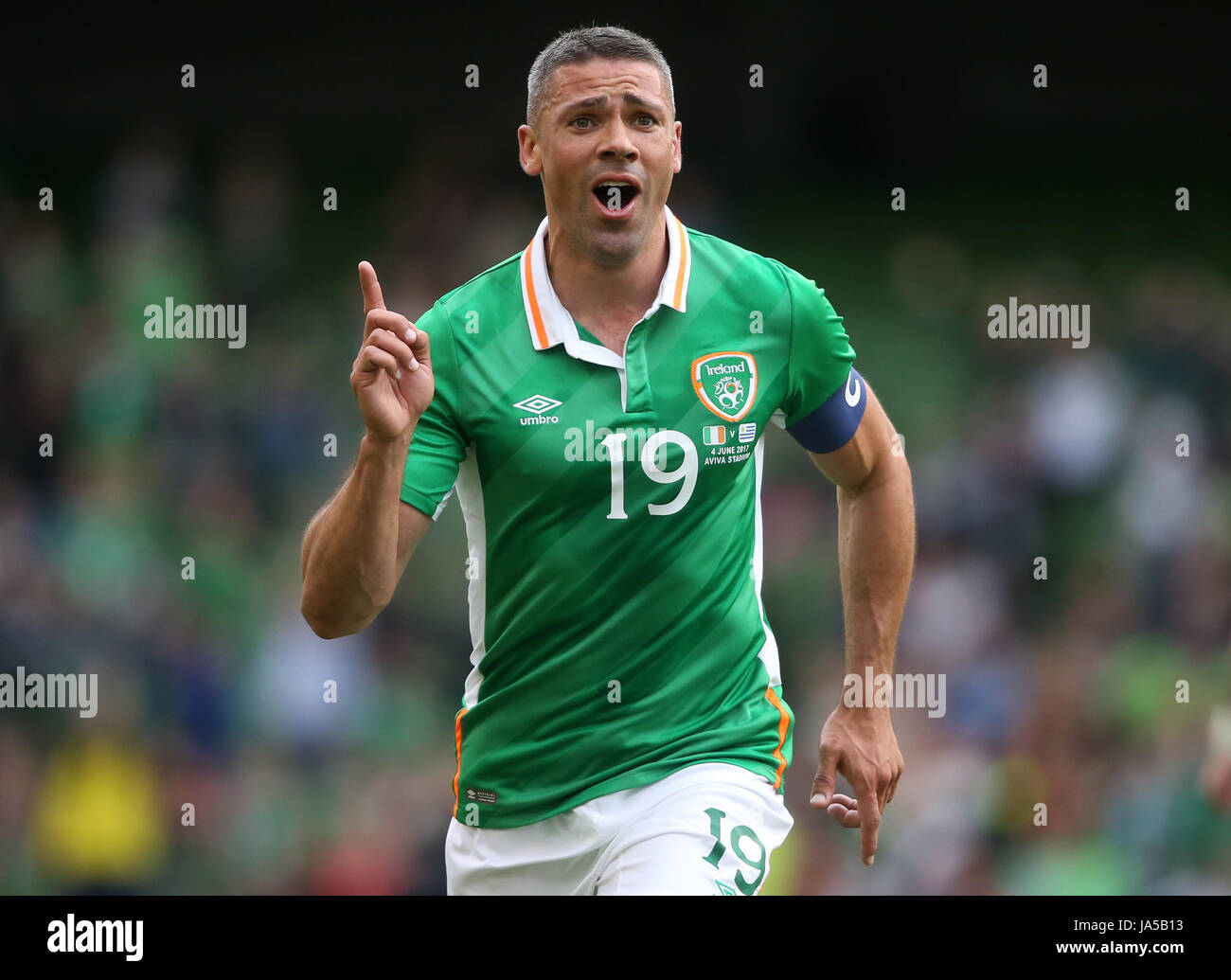 Republic irelands jonathan walters celebrates scoring hi-res stock ...