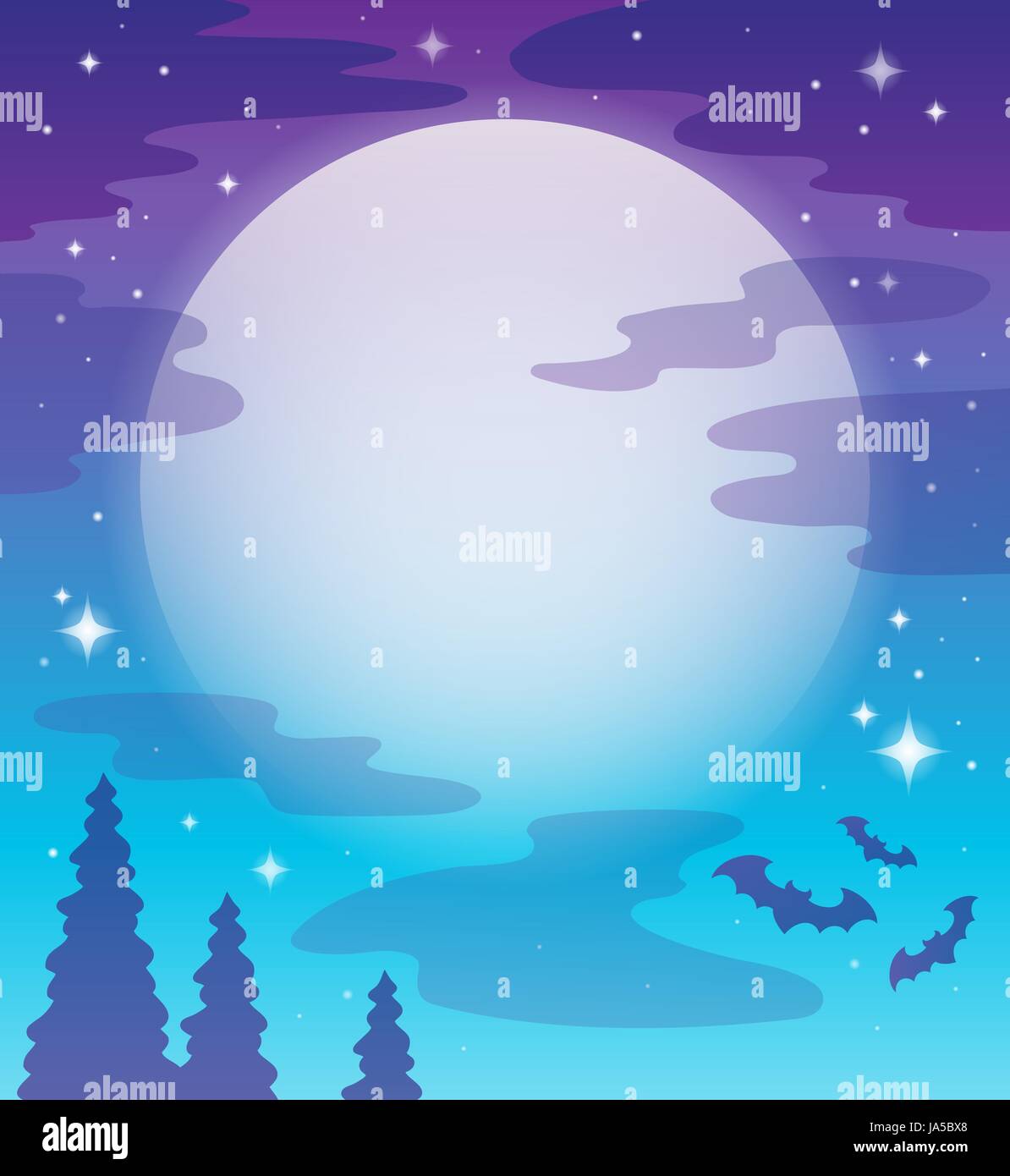 art, graphic, night, nighttime, moon, wing, evening, illustration ...