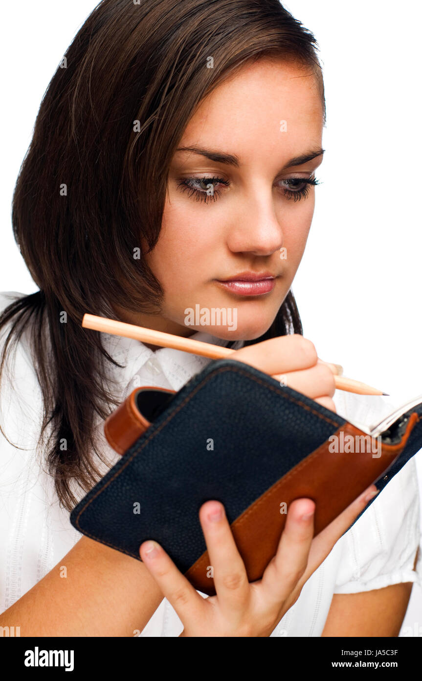 woman, note, memo, write, wrote, writing, writes, schoolgirl, making ...