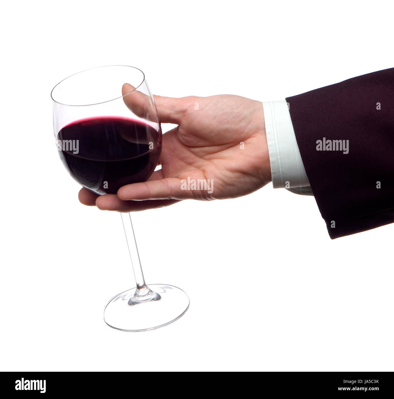 business men with red wine in hand on white Stock Photo - Alamy