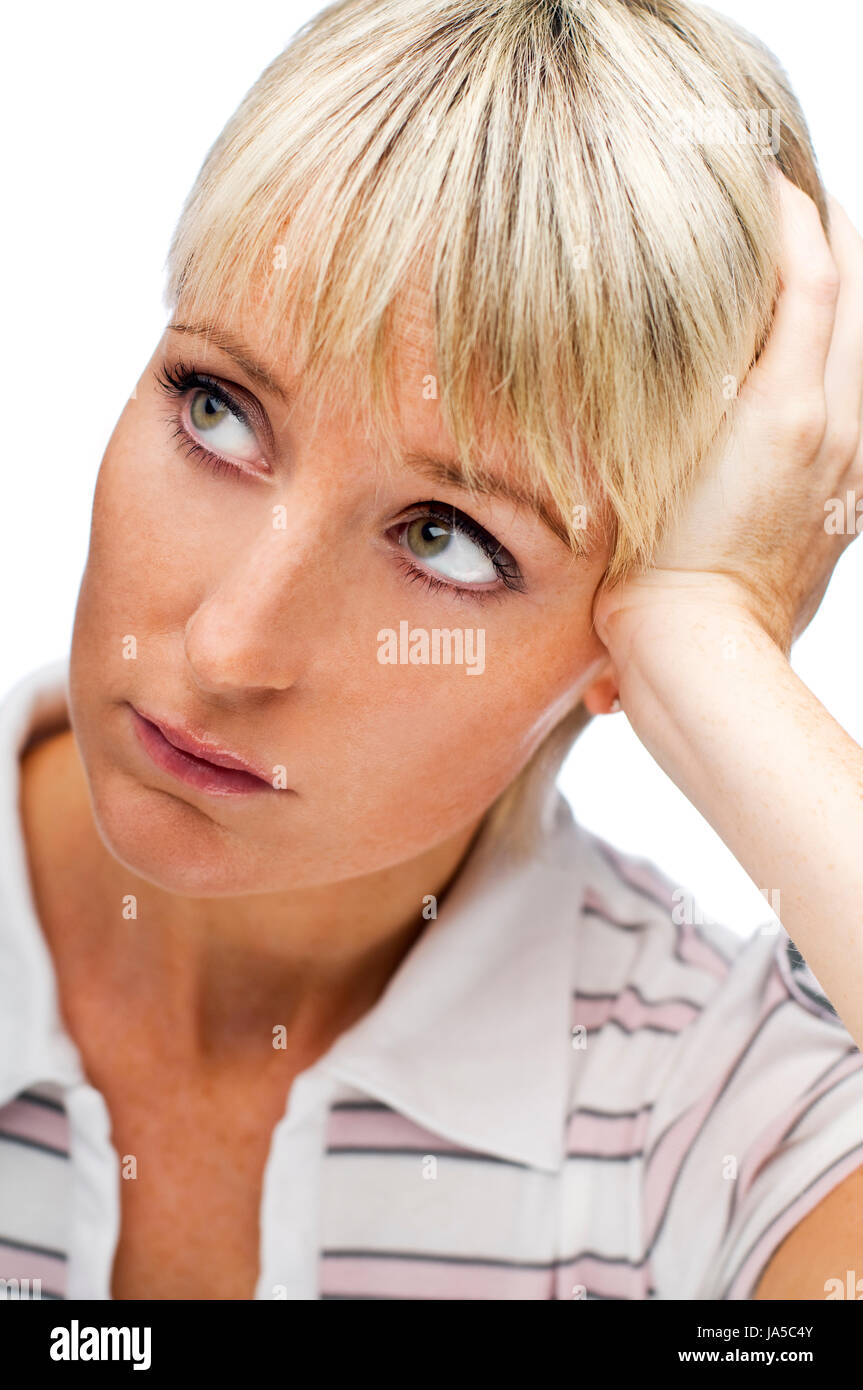 woman, isolated, model, design, project, concept, plan, draft, face ...