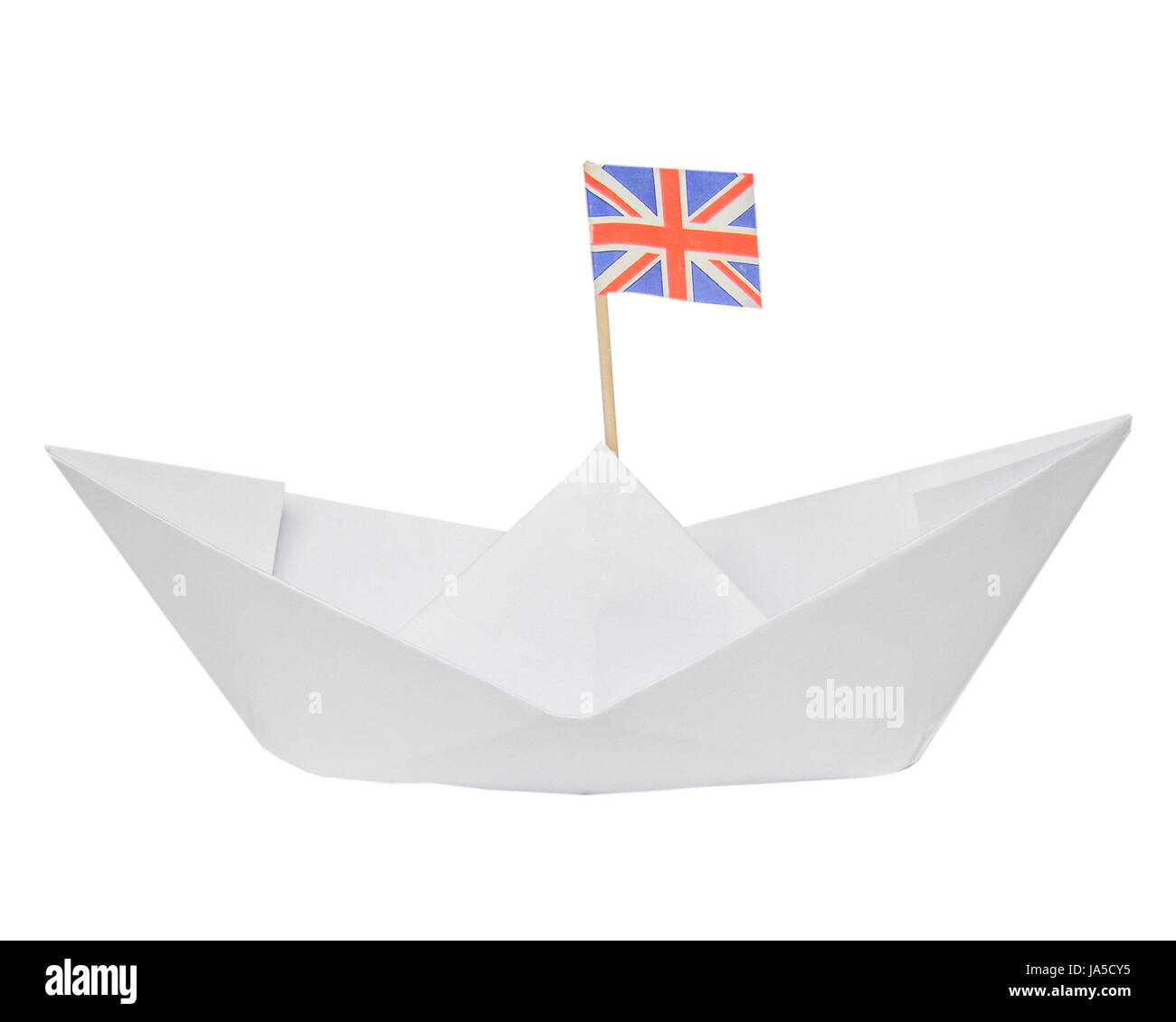 Paper ship with Union Jack UK Flag Stock Photo - Alamy