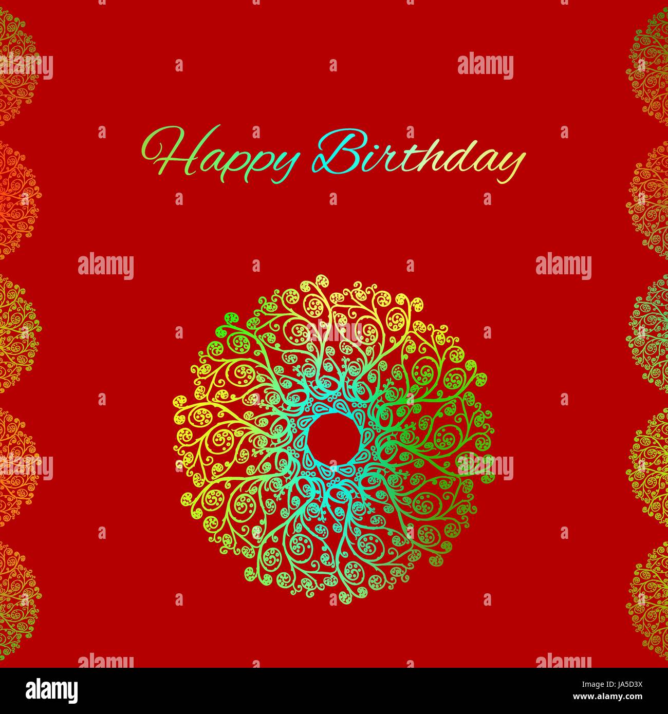 Red greeting card template happy birthday Stock Vector Image & Art - Alamy