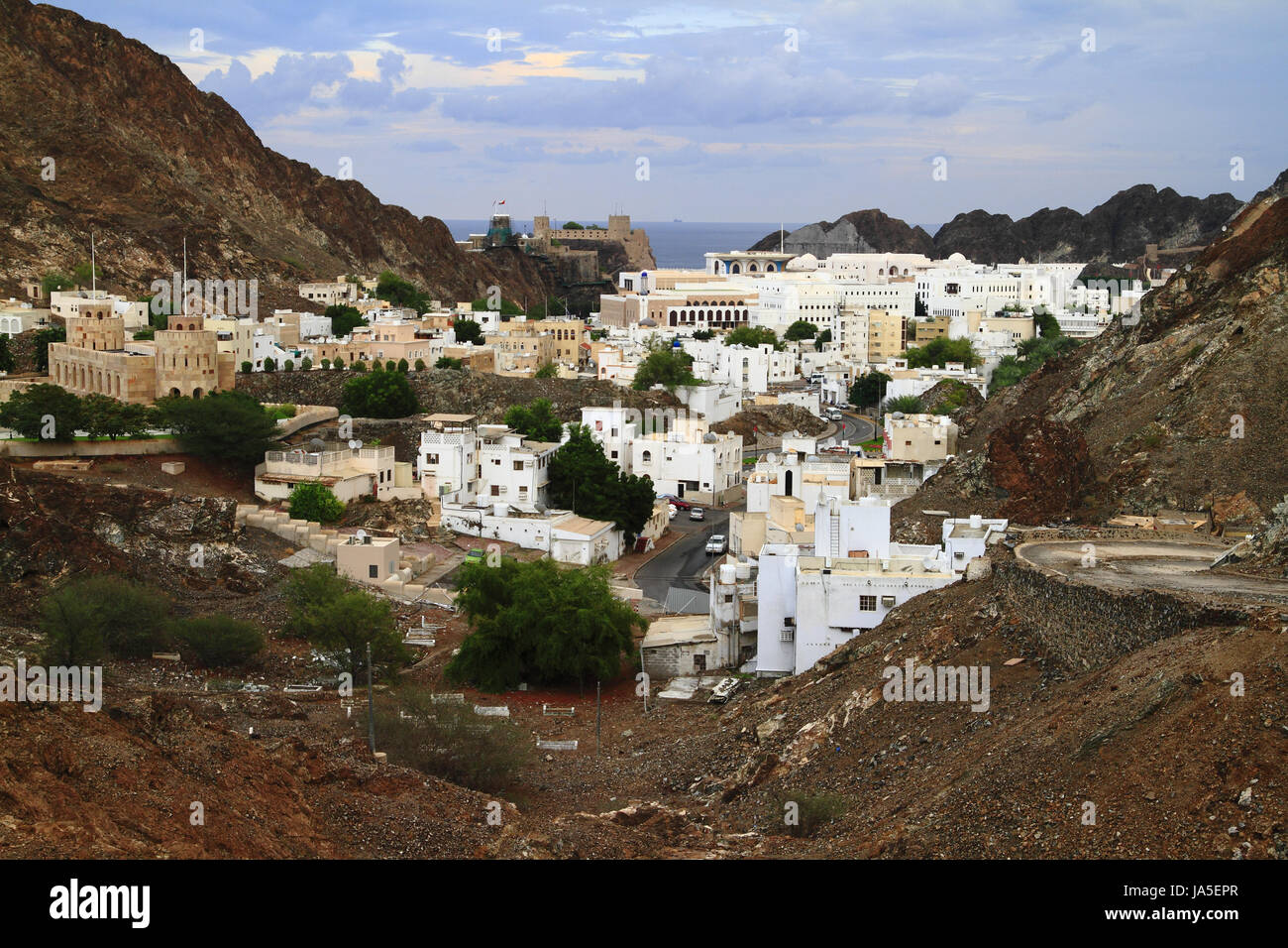 hill, valley, arabia, sultanate, oman, community, village, market town ...