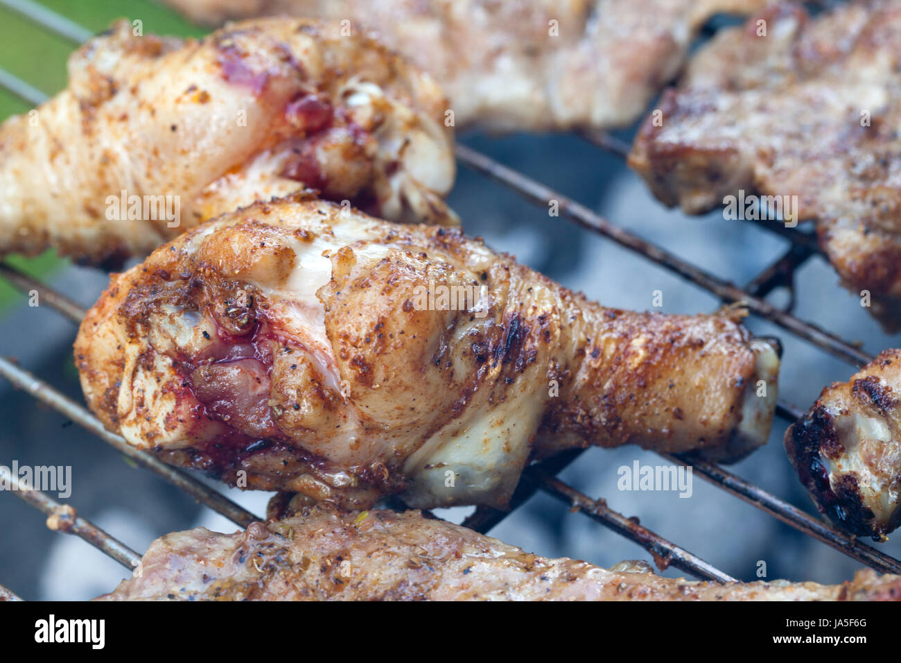 grill, barbecue, barbeque, bbq, bar-b-q, food, aliment, closeup, garden ...