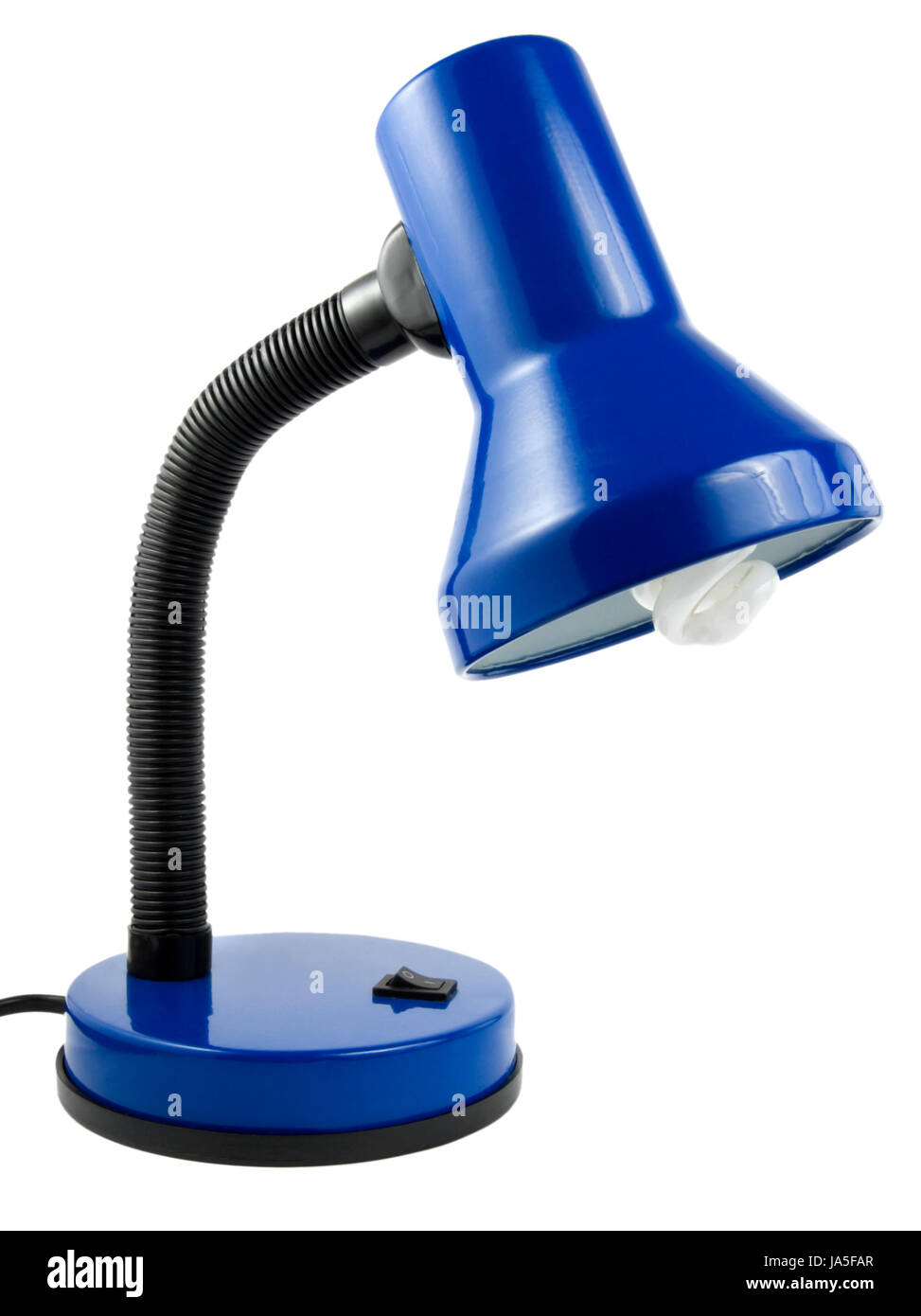 Dark blue lamp isolated on a white background Stock Photo - Alamy