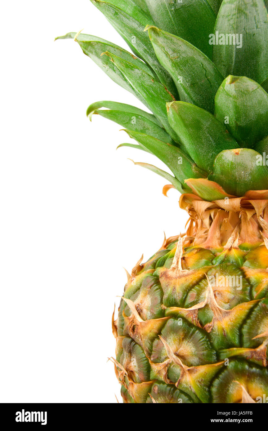 Ripe juicy pineapple isolated on white background Stock Photo - Alamy