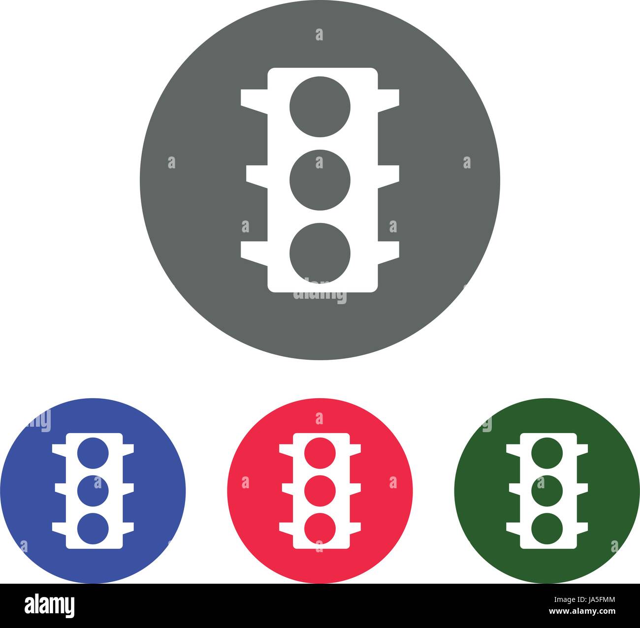 Set of traffic light icon in vector on white background Stock Vector ...