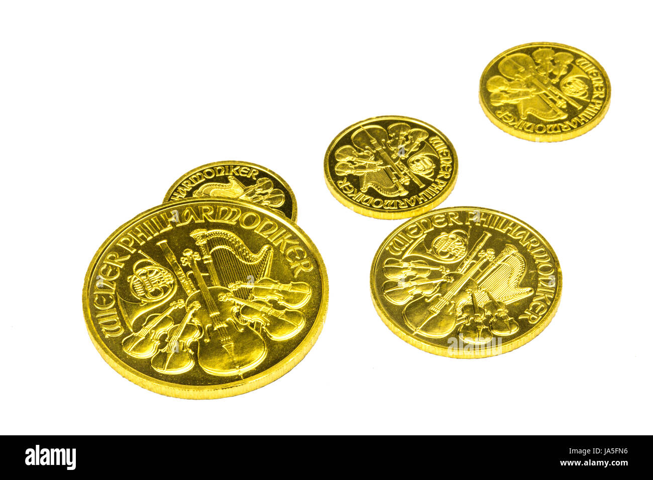 Carat gold coins Cut Out Stock Images & Pictures - Alamy