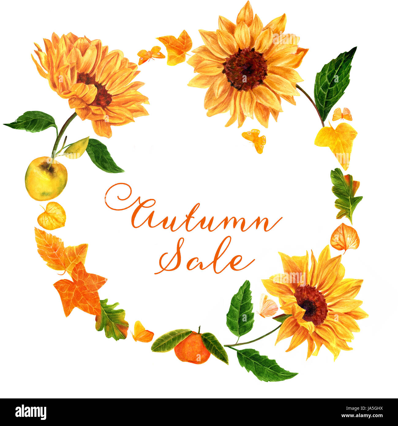 Autumn sale hand drawn Cut Out Stock Images & Pictures - Alamy