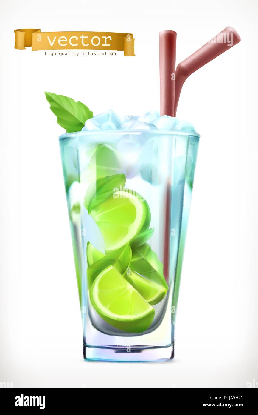 Mojito cocktail drink on Stock Vector Images - Alamy