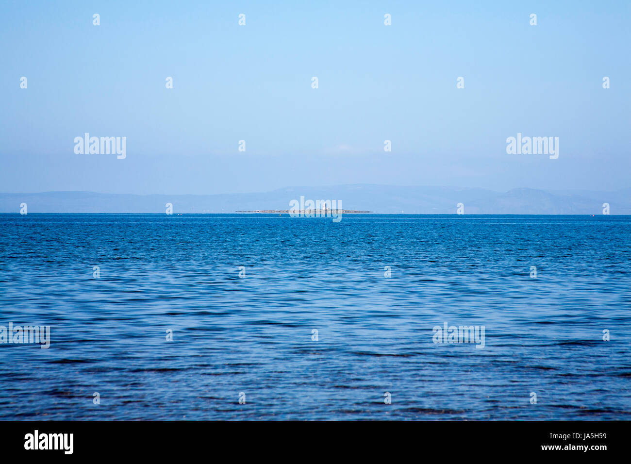 Looking toward Lady Isle and Lady Isle Lighthouse the Isle of Arran ...