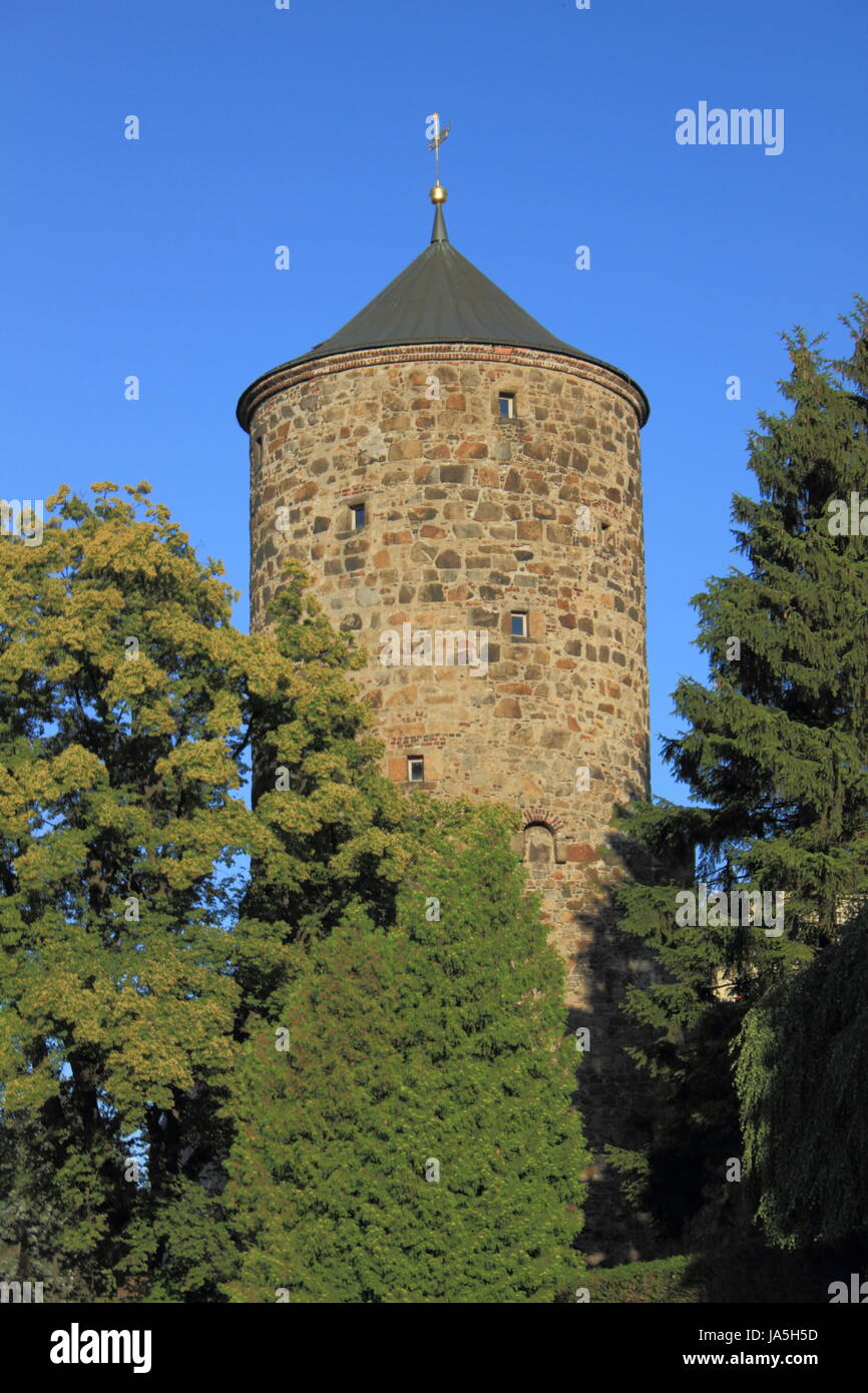 tower, city, town, germany, german federal republic, saxony, style of ...