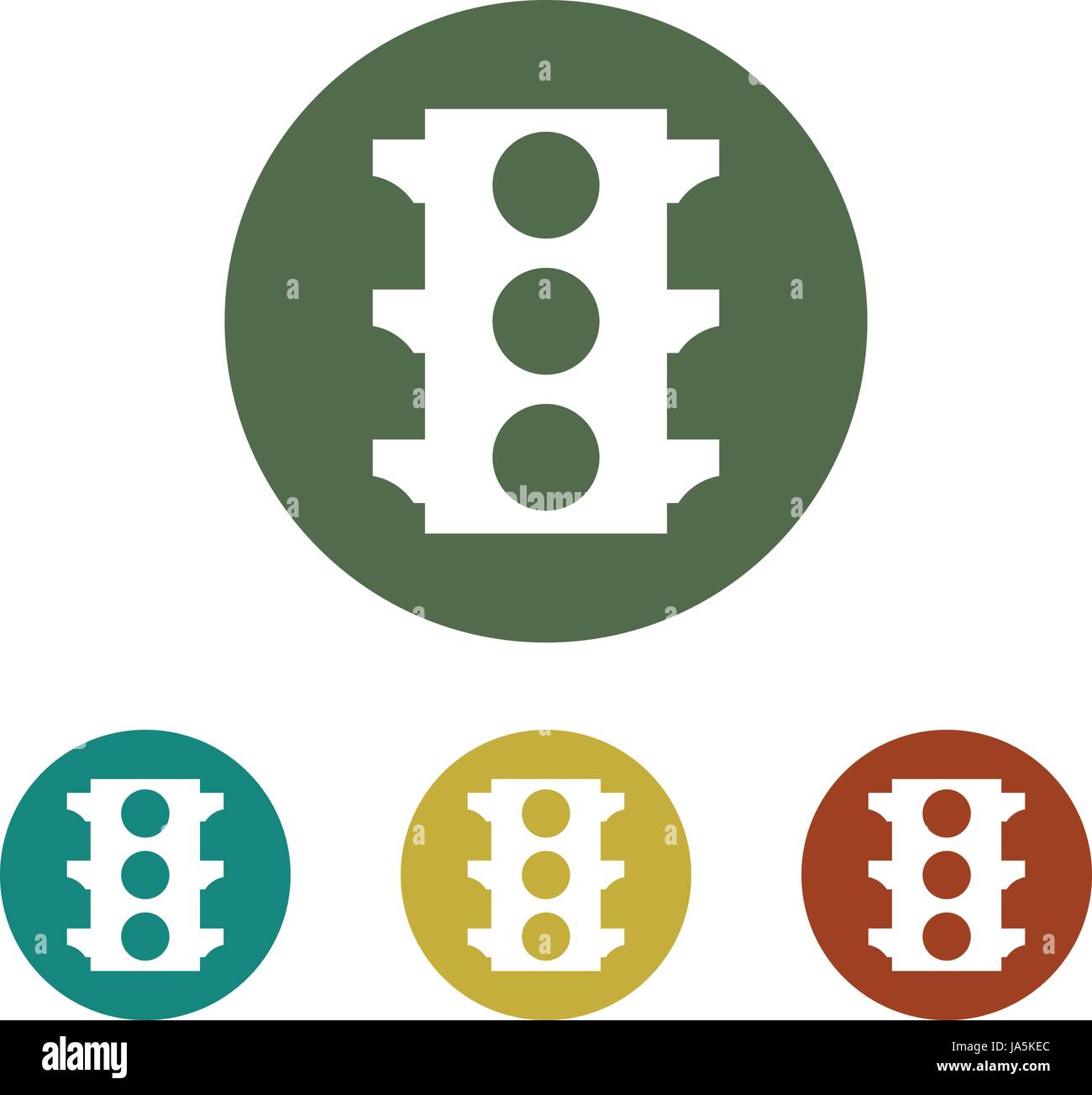 Set of traffic light icon in vector on white background Stock Vector ...