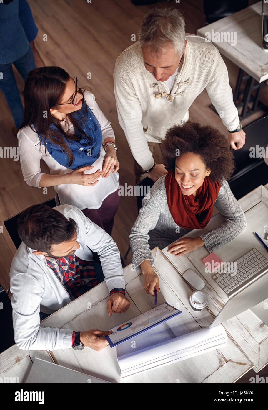 Business people - Discussing creative ideas at meeting Stock Photo - Alamy