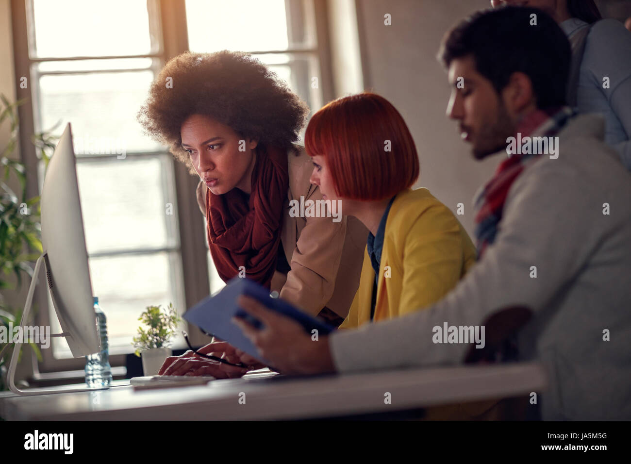 business women working on computer in office Stock Photo - Alamy